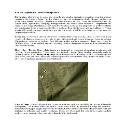 Definition Of Construction Tarpaulin and Uses.pdf
