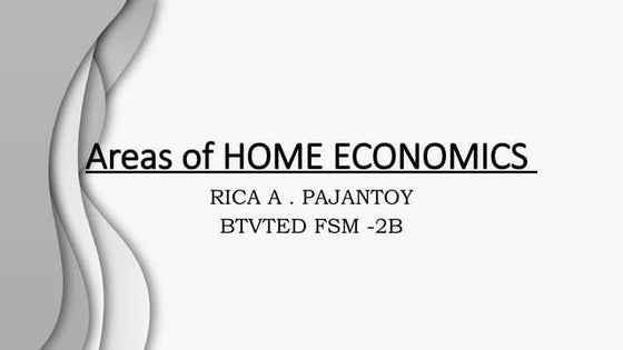 Home Economics PPT.pptx | Homeschooling | Education