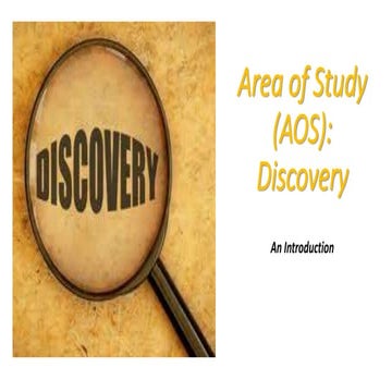 Area of study (aos) discovery | PPTX