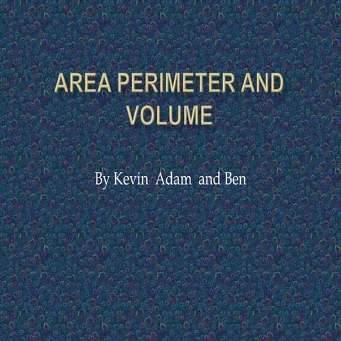 Area perimeter and volume (1) | PPTX