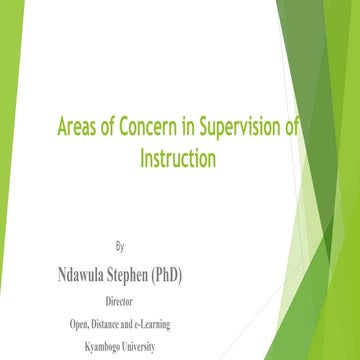 Areas of concern in supervision of school practice | ODP