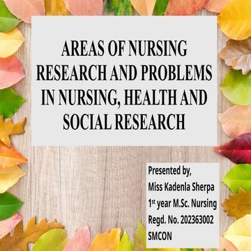 AREAS OF NURSING RESEARCH AND PROBLEMS IN NURSING.pptx