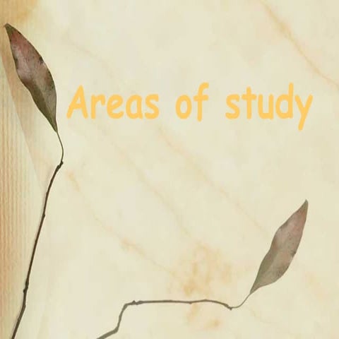 Areas of study | PPT