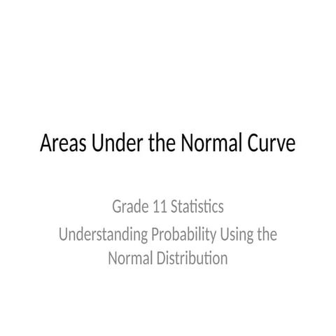 Areas_Under_Normal_Curve_Grade_Students_ | PPTX