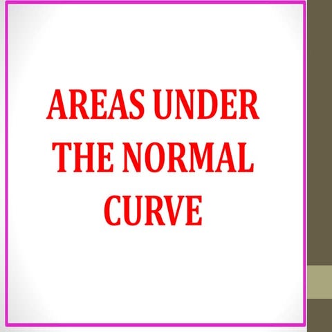 Areas under the normal curve with STpptx | PPTX