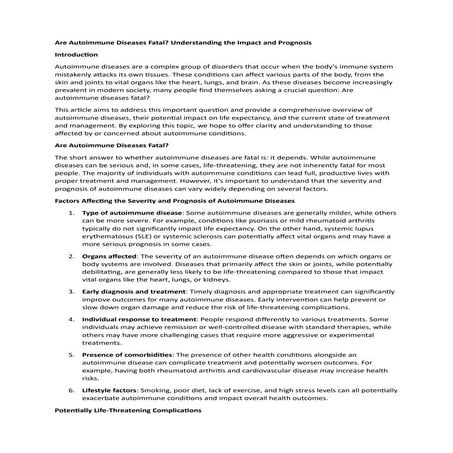 autoimmune disease.pptx how autoimmune diseases compromise immune ...
