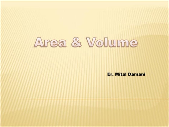 Area and volume_Surveying, Civil Engineering | PDF