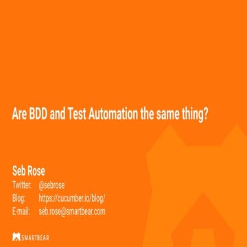 Are Bdd And Test Automation The Same Thing Automation Guild 2021 Ppt