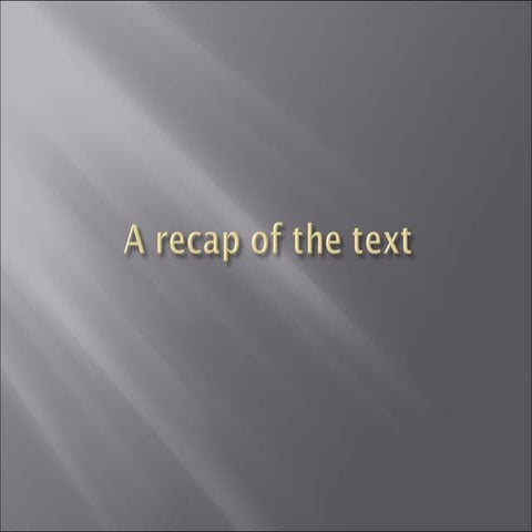 A recap of the text | PPT