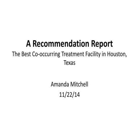Recommendation Report Final | PPTX