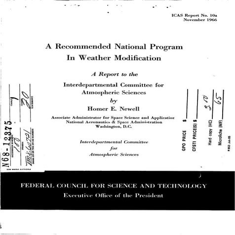 A recommended national program in weather modification | PDF