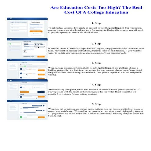 Are Education Costs Too High The Real Cost Of A College Education | PDF