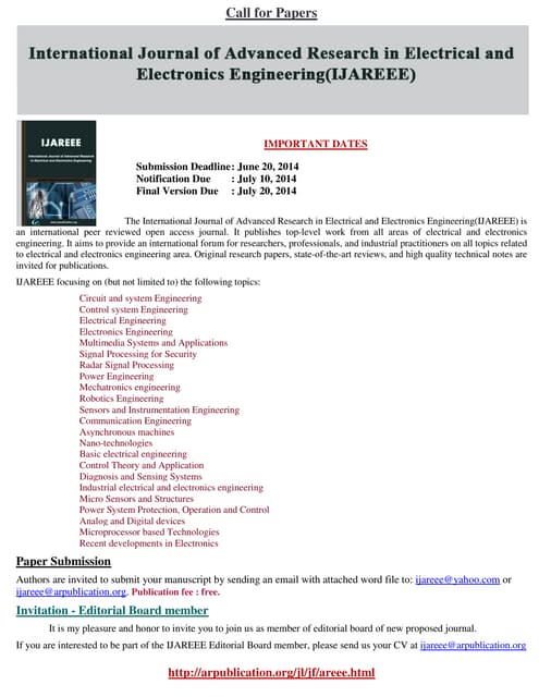 International Journal of Advanced Research in Electrical and ...