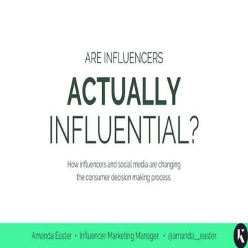 Are Influencers Actually Influential? | PPT