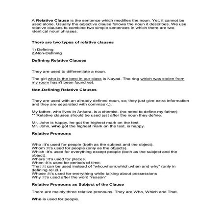 A relative clause | PDF