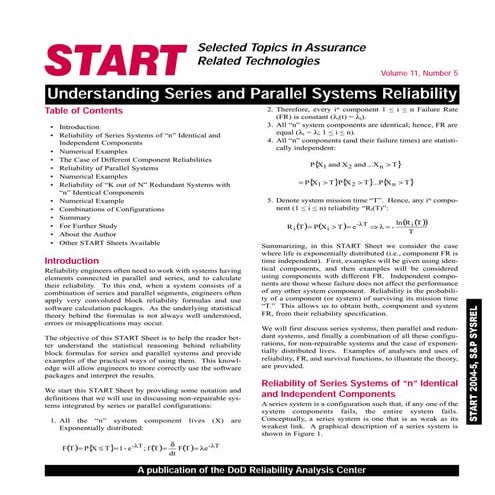 AReliability of Series Parallel systems.pdf