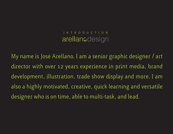 Jose Arellano, Owner / art director at Arellano design co.