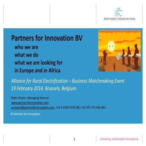 Partners for Innovation rural electrification Africa | PDF