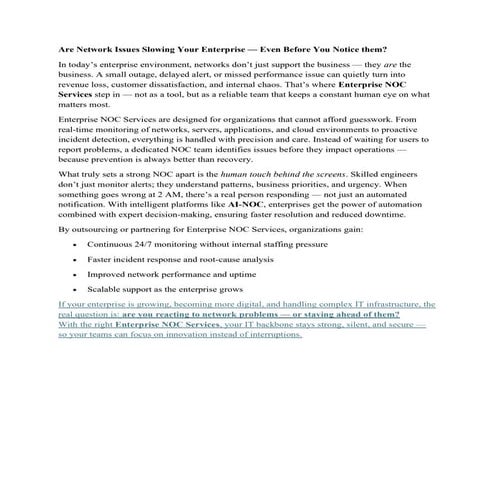 Are Network Issues Slowing Your Enterprise Even Before You Notice them.pdf