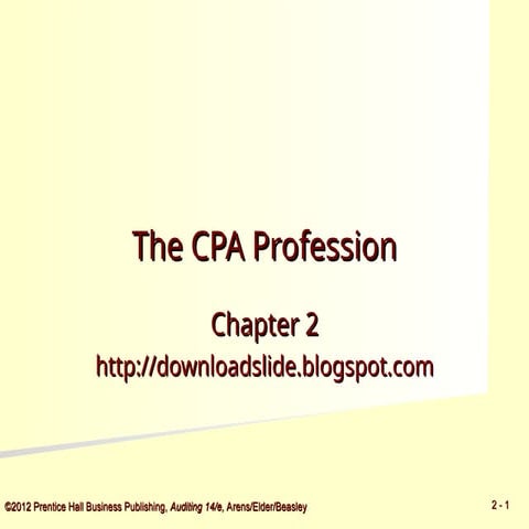 Arens14e_ch02_ppt - The CPA Firms (Structure, Function) | PPT