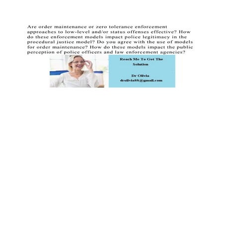 Are order maintenance or zero tolerance enforcement approaches to lo.docx