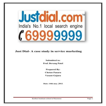 A report on just dial | DOC