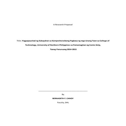 A research proposal | DOCX