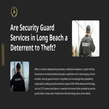 Are Security Guard Services in Long Beach a Deterrent to Theft? | PPTX