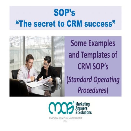 Are SOP's the secret to CRM adoption success | PDF