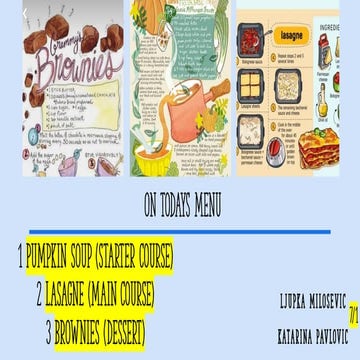 A Restaurant Menu | PPT