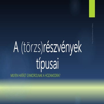 A részvények típusai | PPSX