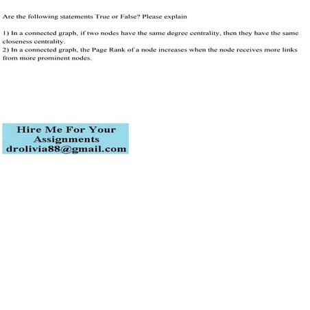 Are the following statements True or False Please explain1) In .pdf | Computer Networking ...