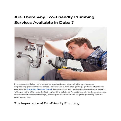 Are There Any Eco-Friendly Plumbing Services Available in Dubai.pdf