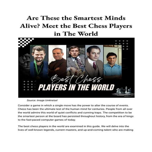 Are These the Smartest Minds Alive_ Meet the Best Chess Players in The ...