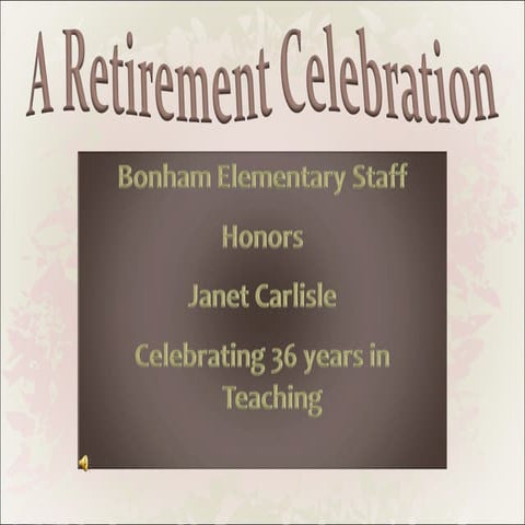 A retirement celebration | PPT