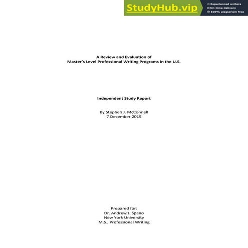 A Review And Evaluation Of Master S Level Professional Writing Programs ...