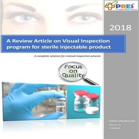 A review article on visual inspection program for sterile injectable ...