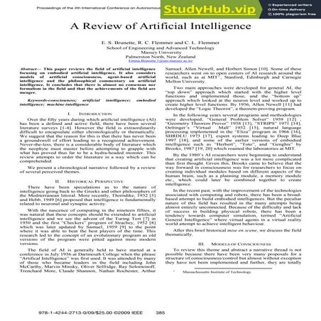 A Review Of Artificial Intelligence | PDF | Artificial Intelligence ...