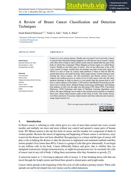 Breast Cancer Detection Pptx