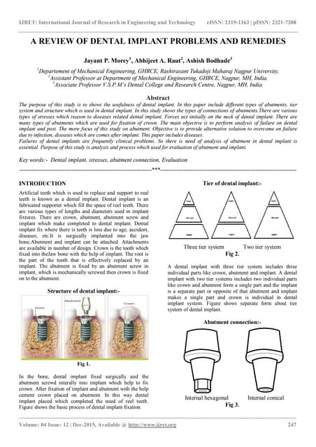 3 prithviraj d_r_implant_abutment_connections | PDF | Dental Health | Diseases and Conditions