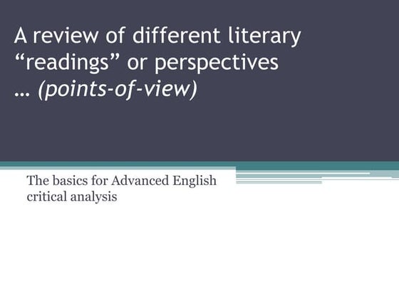 Marxist literary criticism | PPT