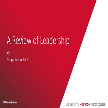 A Review of Leadership | PPTX