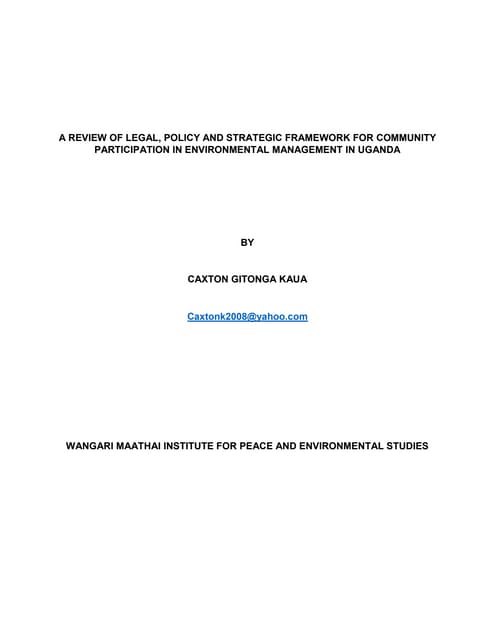 National environmental policy, 2006 | PPTX