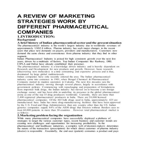 A review of marketing | DOCX