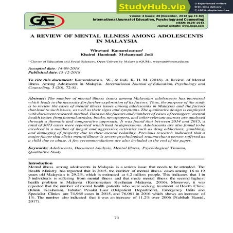 A REVIEW OF MENTAL ILLNESS AMONG ADOLESCENTS IN MALAYSIA.pdf
