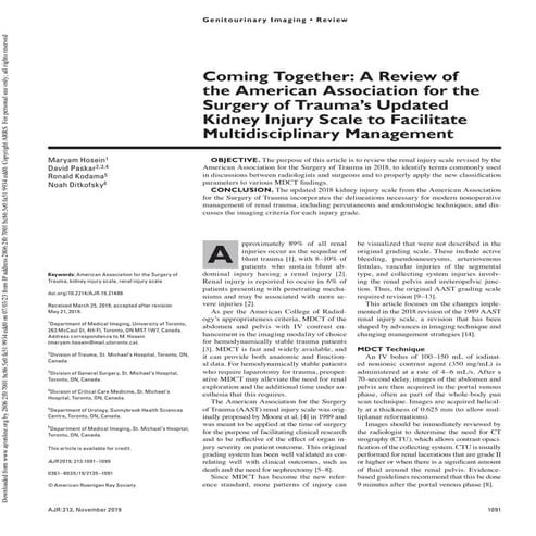 A Review of the American Association for the Surgery of Trauma’s ...