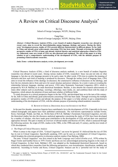 Introducing Critical Discourse Analysis | PPTX