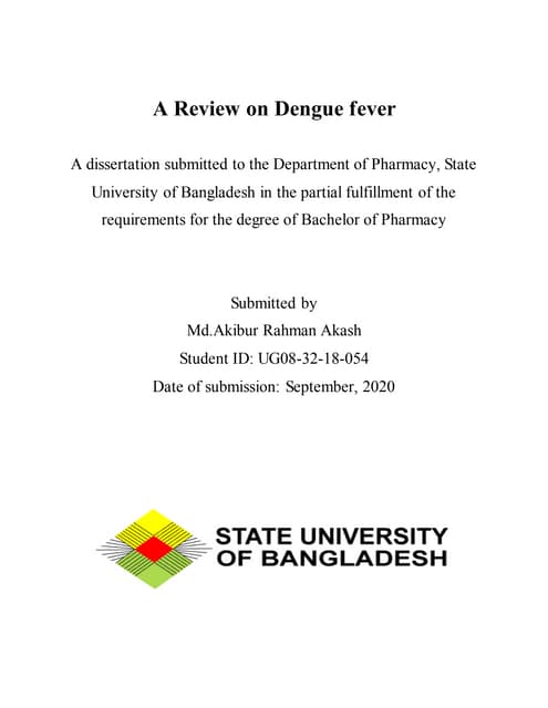 Case Study Of Dengue | PPT