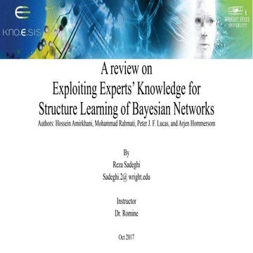 A review on Exploiting experts’ knowledge for structure learning of bayesian networks | PPTX
