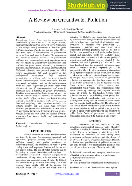 Analysis of Water Pollution | PDF